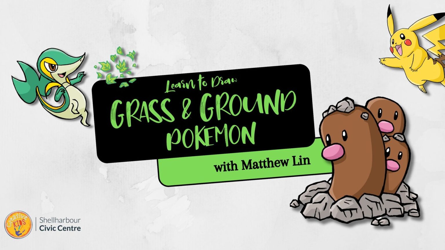 Grass and Ground Pokemon Drawing Workshop at Shellharbour Civic Centre ...