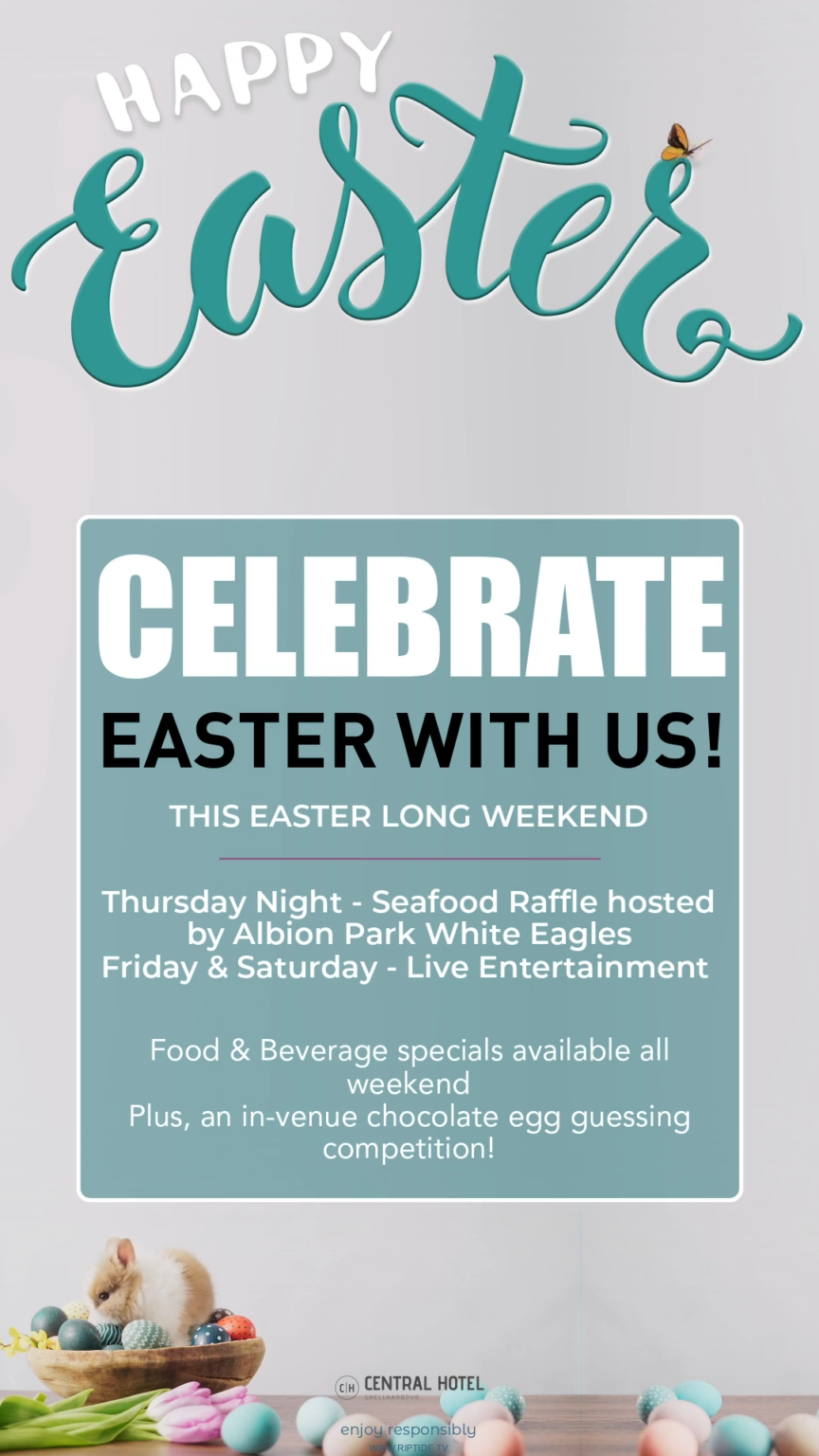 Easter Long Weekend @ Central Hotel Shellharbour - Visit Shellharbour